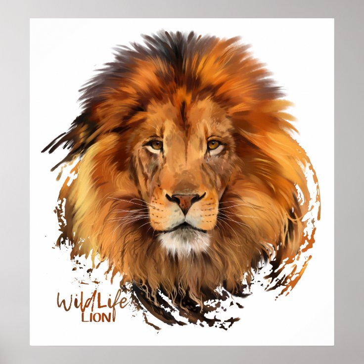 Lion Poster | Zazzle