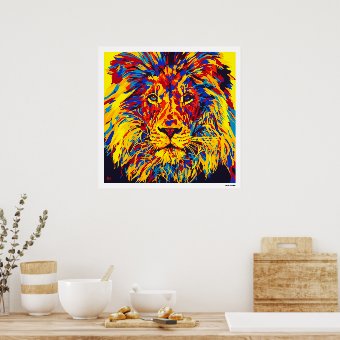 Lion Poster | Zazzle