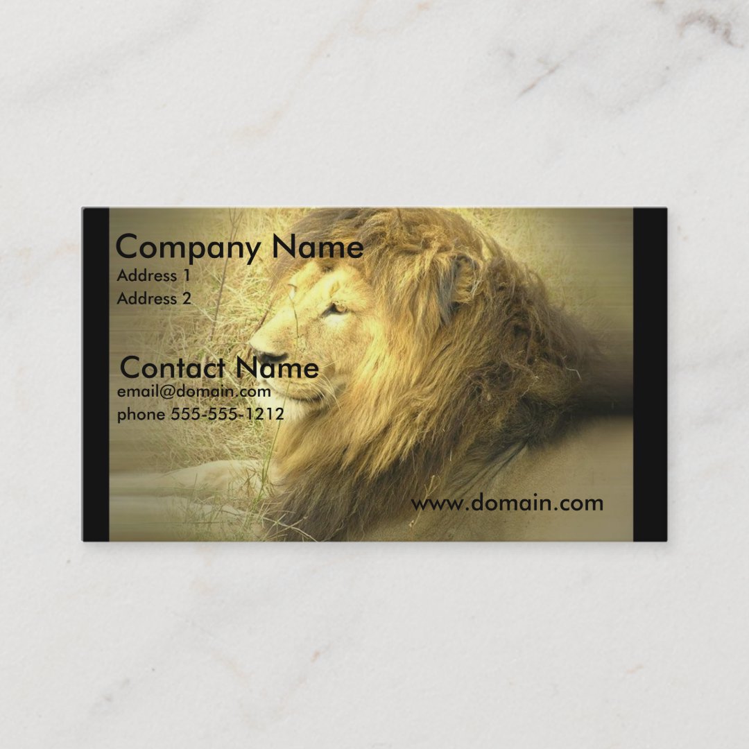 Lion Pride Business Card | Zazzle