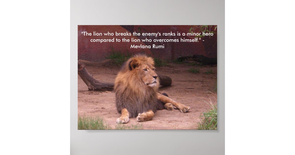 Lion - Quote Poster | Zazzle