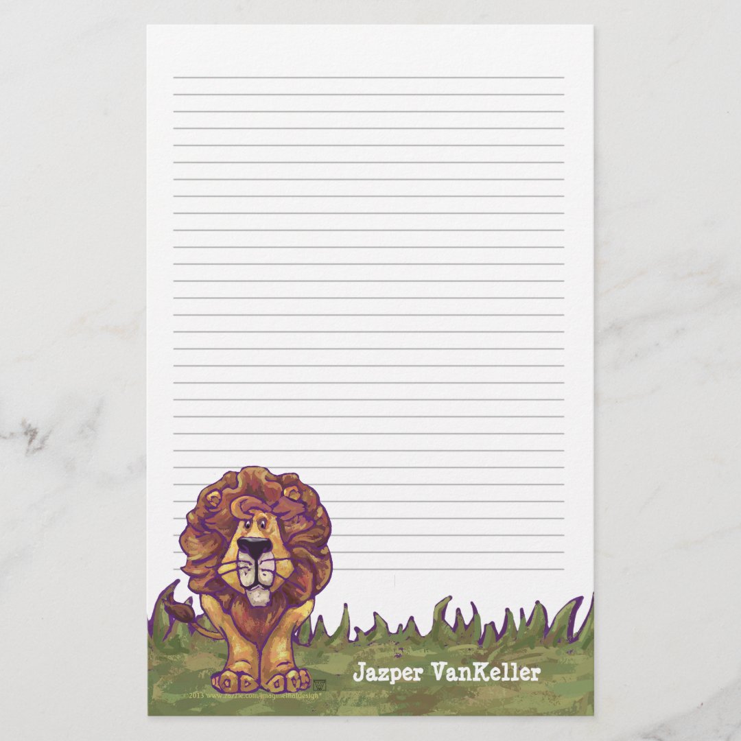 Lion Stationery | Zazzle