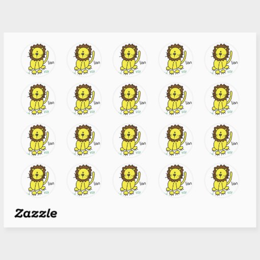 Lion Stick Figure Stickers Sticker | Zazzle