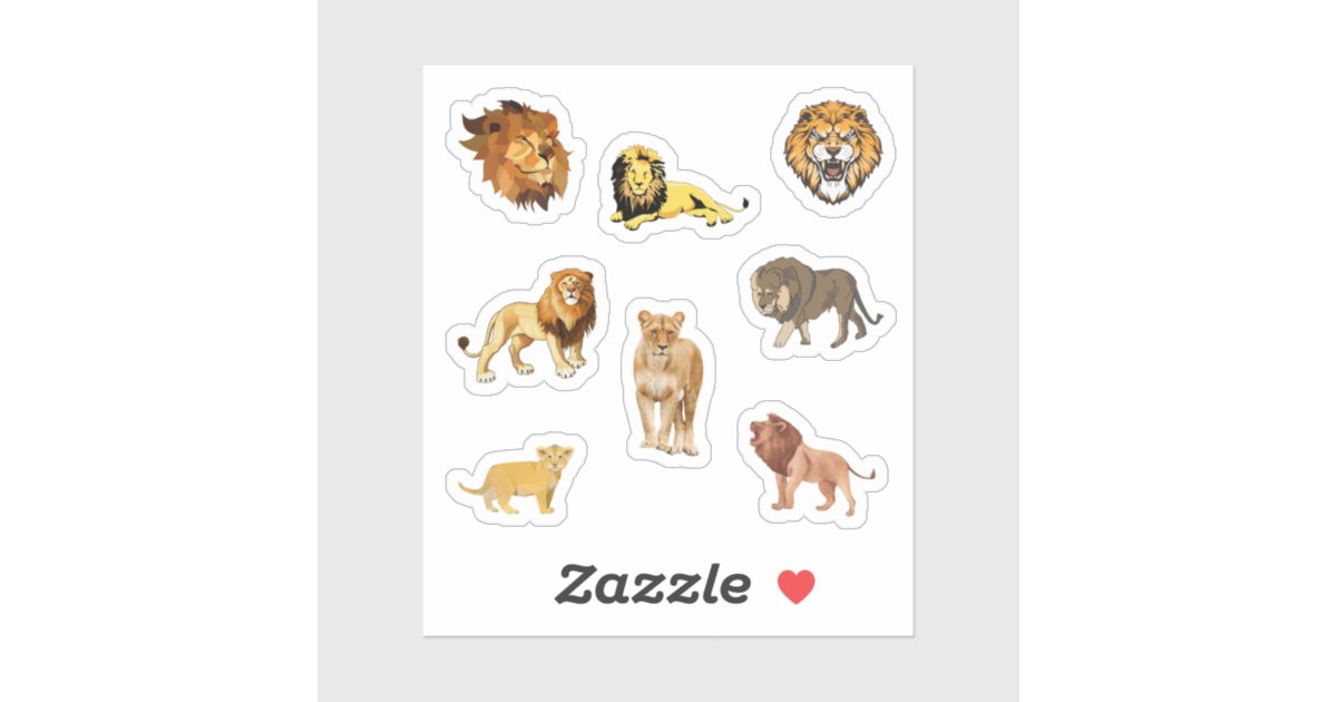 Lion Stickers | Zazzle