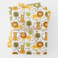 Lion Tiger Jungle Wrapping Paper Set of 3 | Zazzle