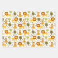 Lion Tiger Jungle Wrapping Paper Set of 3 | Zazzle