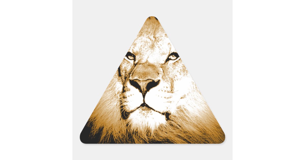 Lion Triangle Sticker | Zazzle