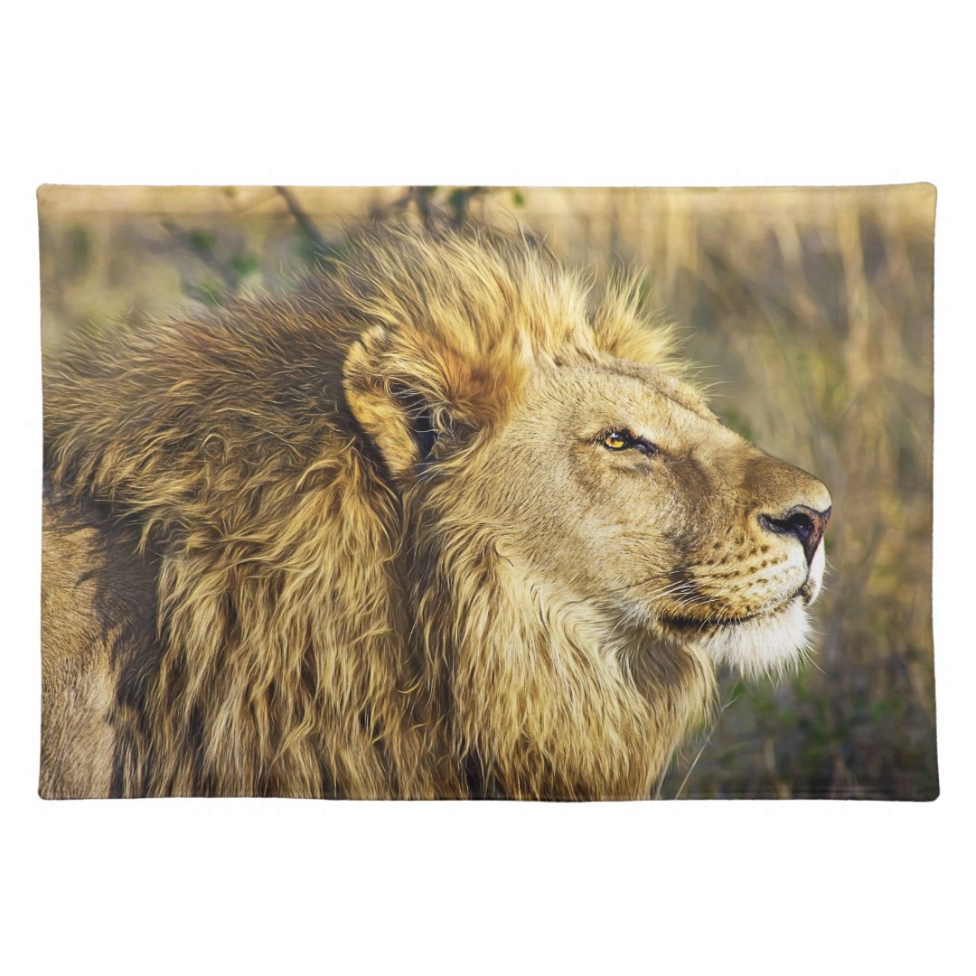 Lion Wild Animal Wildlife Safari Placemat | Zazzle