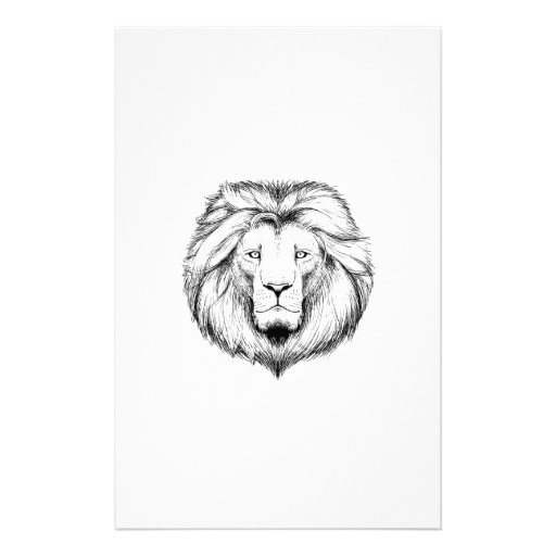 Lion writing paper | Zazzle