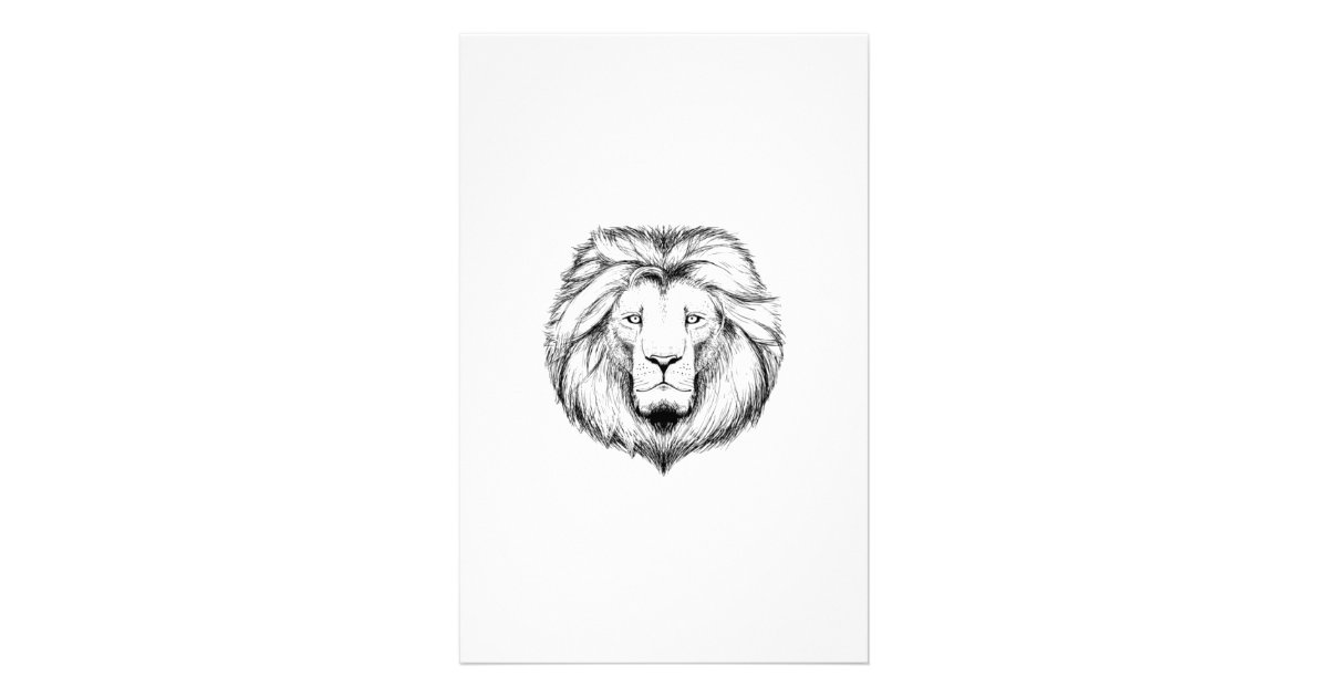 Lion writing paper | Zazzle