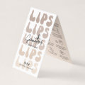 Lip Blush Care Instructions Retro Beige Logo PMU Business Card | Zazzle