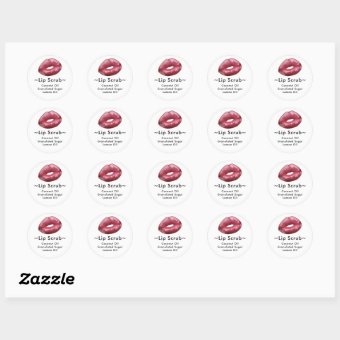 Lip Scrub Sticker | Zazzle