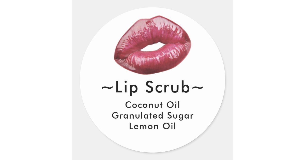 Lip Scrub Sticker | Zazzle.com