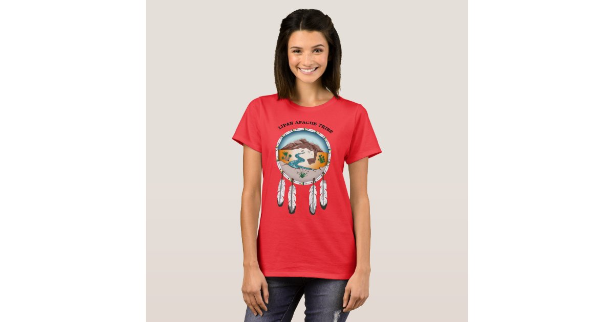Lipan Apache Tribe Women’s RED T-shirt | Zazzle