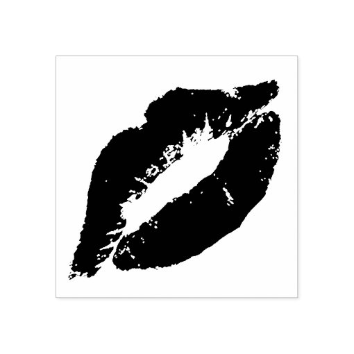 Lips Kiss Rubber Stamp | Zazzle