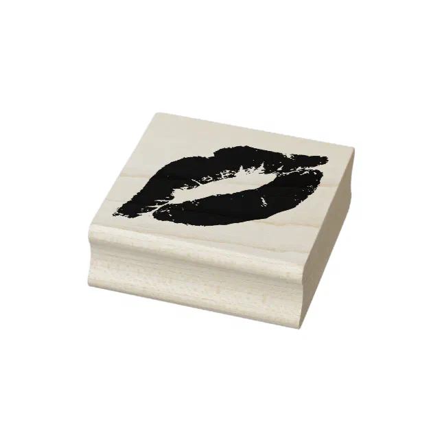 Lips Kiss Rubber Stamp | Zazzle