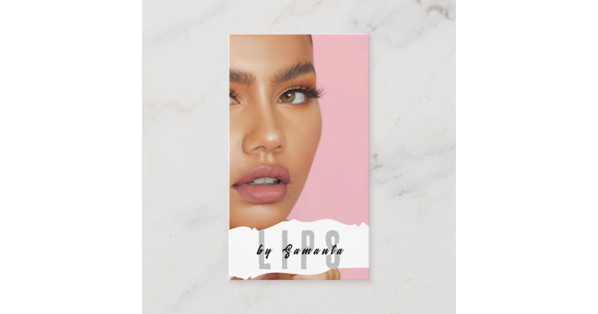 Lips PMU Microblading Henna Salon Business Card | Zazzle