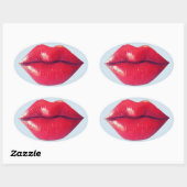 Lips Stickers, Big juicy red lips stickers | Zazzle