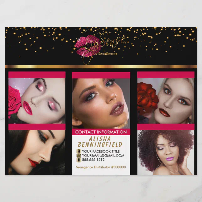 Lipsense Information -Trifold - Hot Pink Flyer | Zazzle