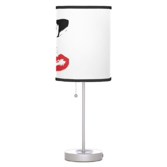 Lipstick and Lips Table Lamp | Zazzle