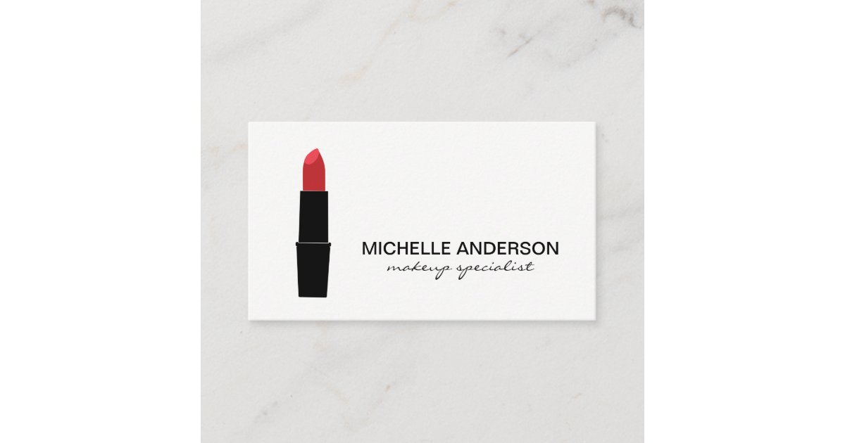 Lipstick Business Card | Zazzle