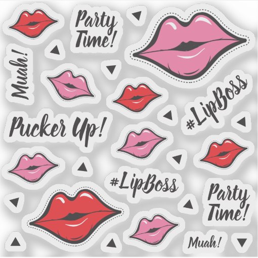 Lipstick Distributor Lips Planner Sticker Sheet | Zazzle