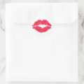 Lipstick Kiss Classic Round Sticker | Zazzle