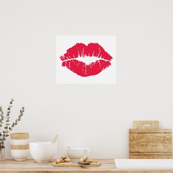 Lipstick Kiss Poster | Zazzle