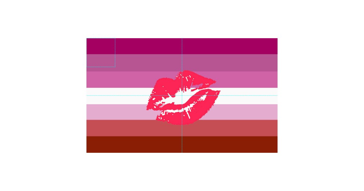 Lipstick Lesbian Pride Flag and Lips Fabric | Zazzle