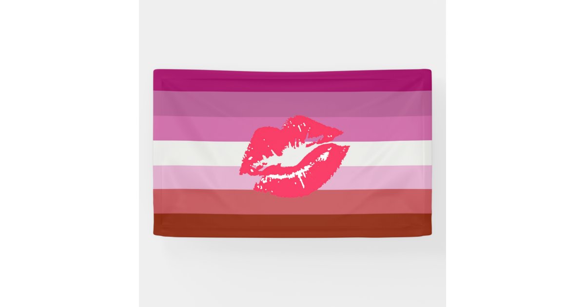 Lipstick Lesbian Pride Flag Banner | Zazzle