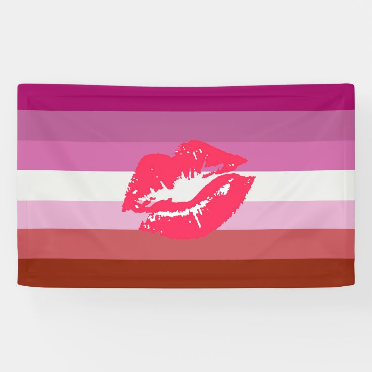 Lipstick Lesbian Pride Flag Banner | Zazzle