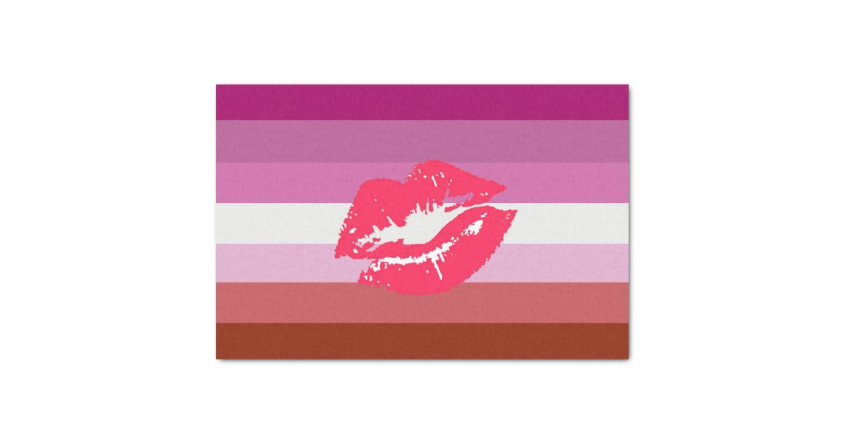 Lipstick Lesbian Pride Flag Tissue Paper Zazzle