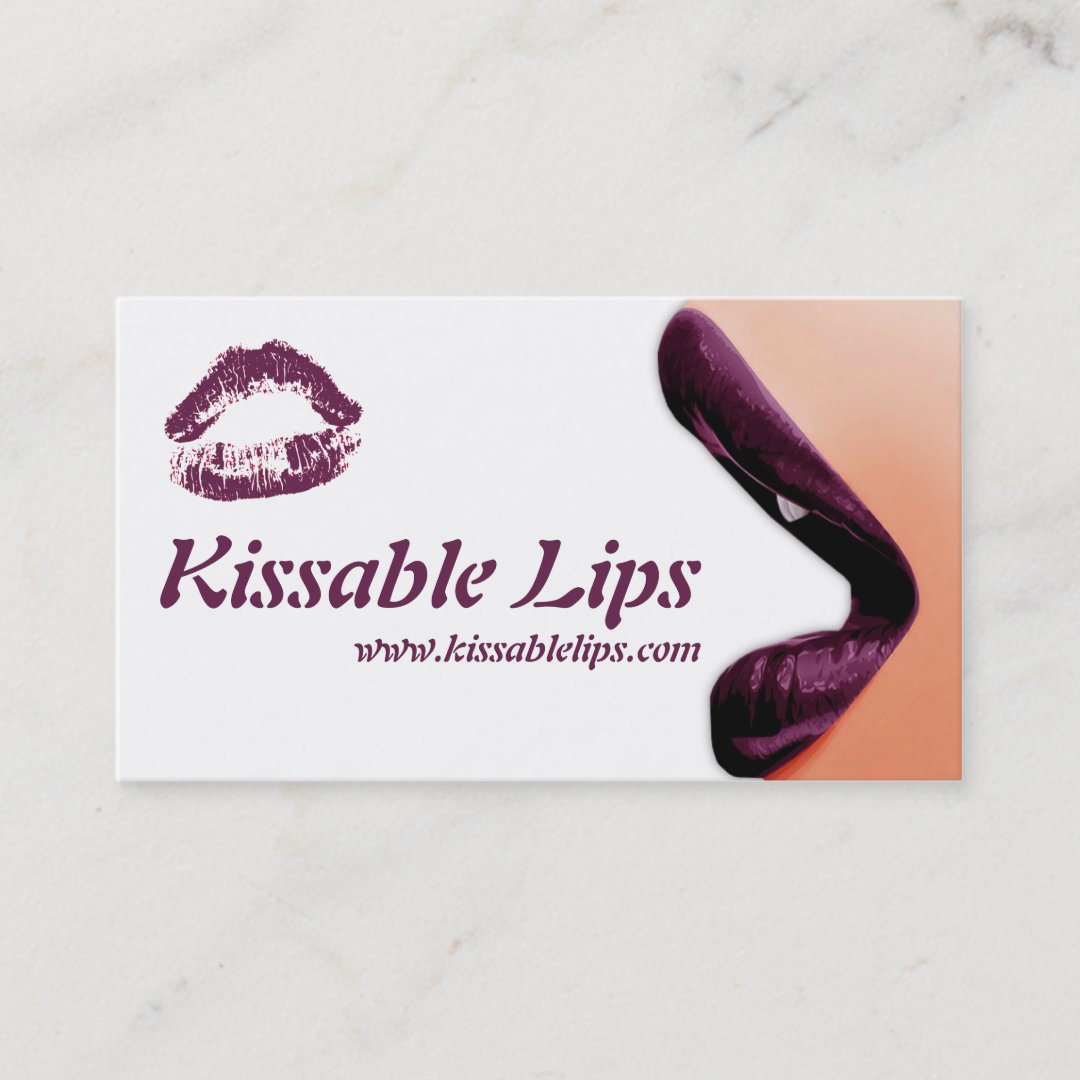Lipstick Lips Makeup Business Cards b | Zazzle