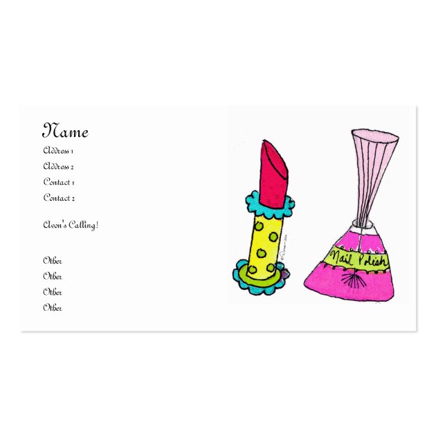 Lipstick & Nail Polish Business Cards