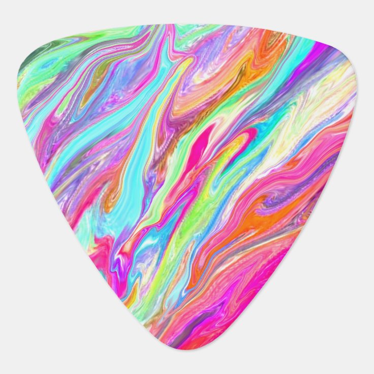 Liquid Color Neon Guitar Pick | Zazzle