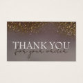 Liquid glitter thank you discount card | Zazzle