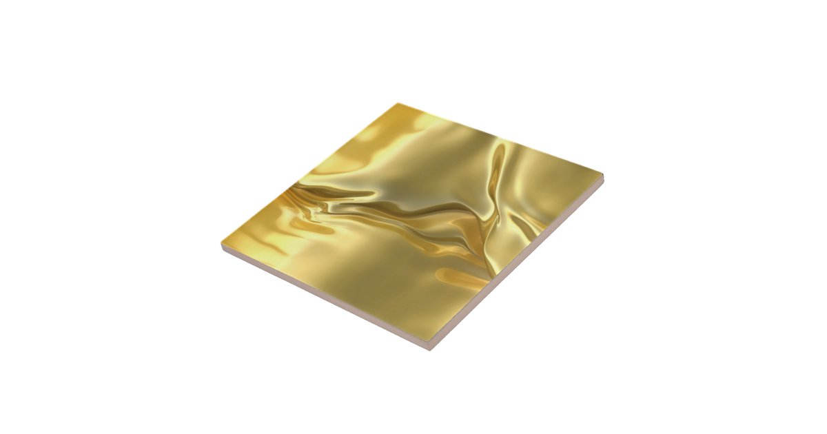 Liquid Gold Digital Print Ceramic Tile | Zazzle