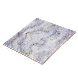 Liquid marble background with gold splatter ceramic tile | Zazzle