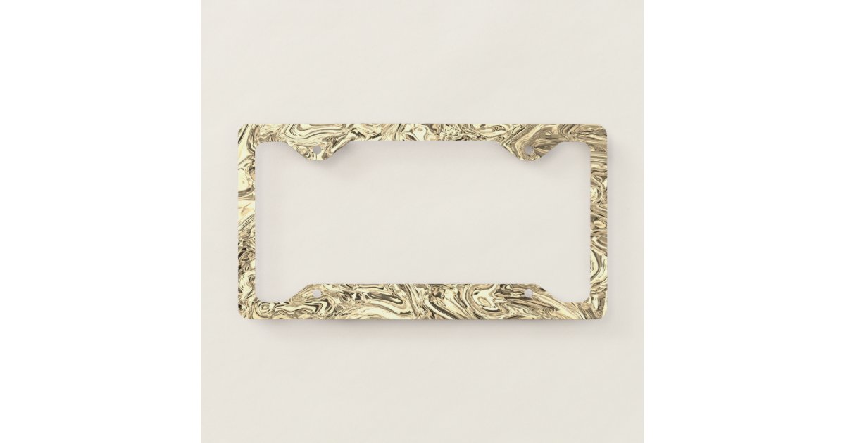 liquid silver license plate frame | Zazzle