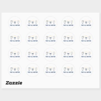 Liquid Solid Gas - They All Matter Classic Round Sticker | Zazzle