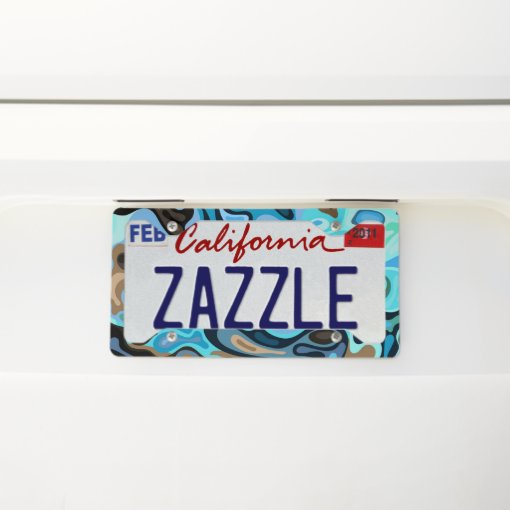 Liquid surface 6 license plate frame | Zazzle