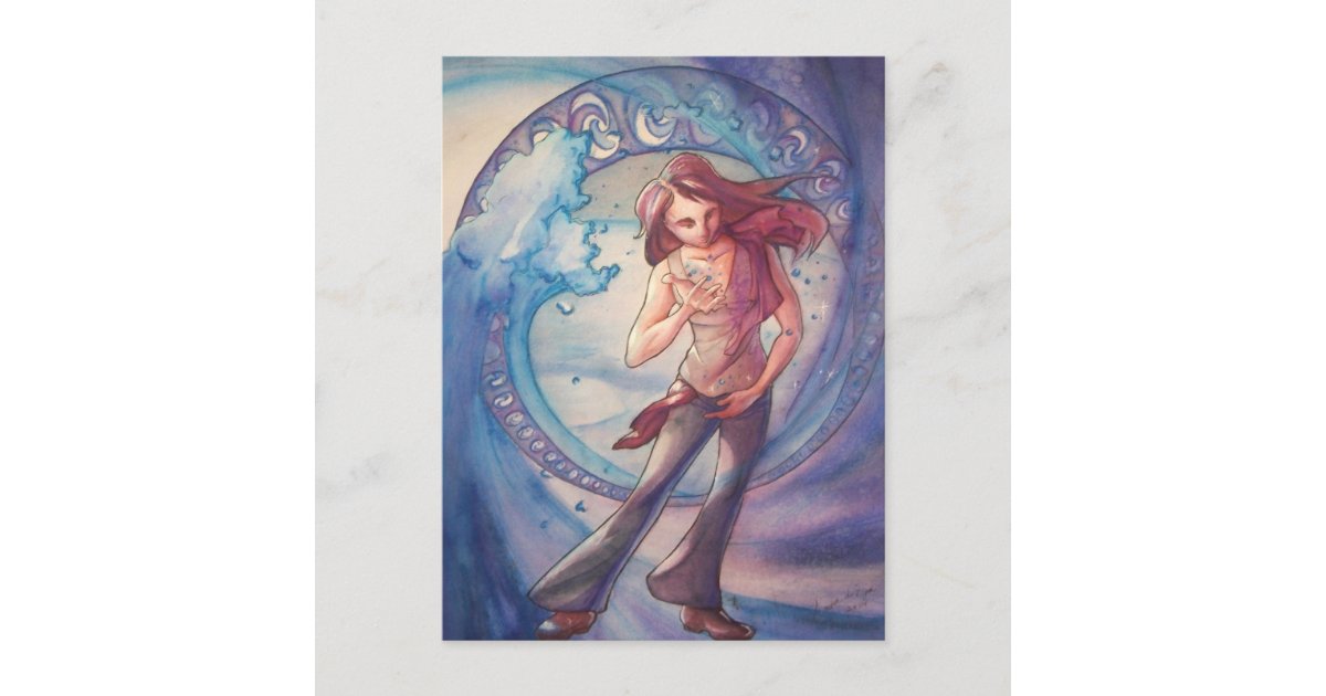 Liquid Water Figure Postcard | Zazzle