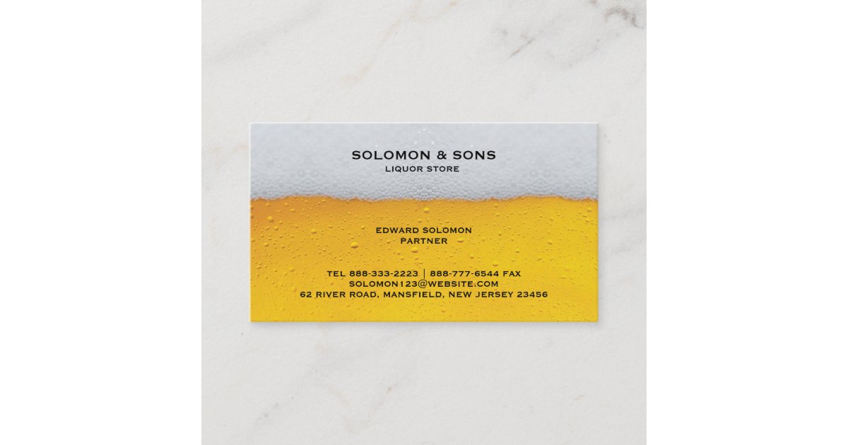 Liquor Beer Store Business Card | Zazzle.com