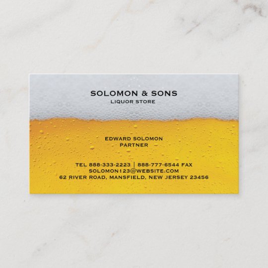 Liquor Beer Store Business Card | Zazzle.com