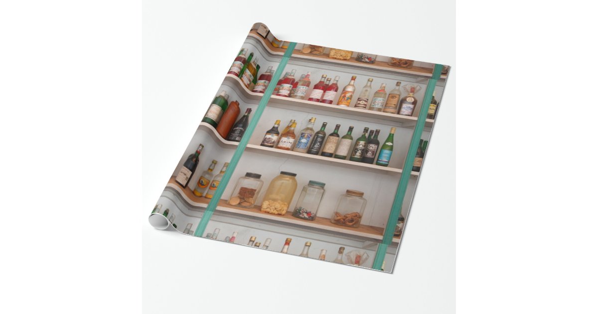 Liquor bottles wrapping paper | Zazzle
