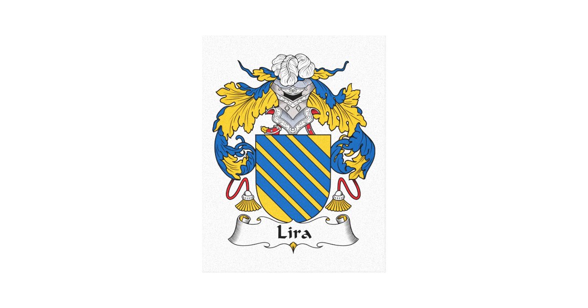 Lira Family Crest Canvas Print | Zazzle