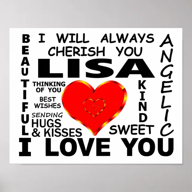 Lisa I Love You Poster | Zazzle