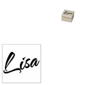 Lisa name in cursive script font lettering rubber stamp | Zazzle