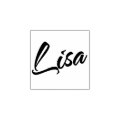 Lisa name in cursive script font lettering rubber stamp | Zazzle