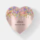 Lisa NAME MEANING Holograph Drips Valentine Heart Paperweight | Zazzle