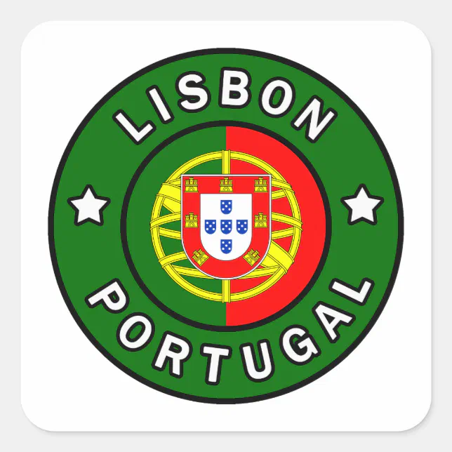 Lisbon Portugal Square Sticker | Zazzle